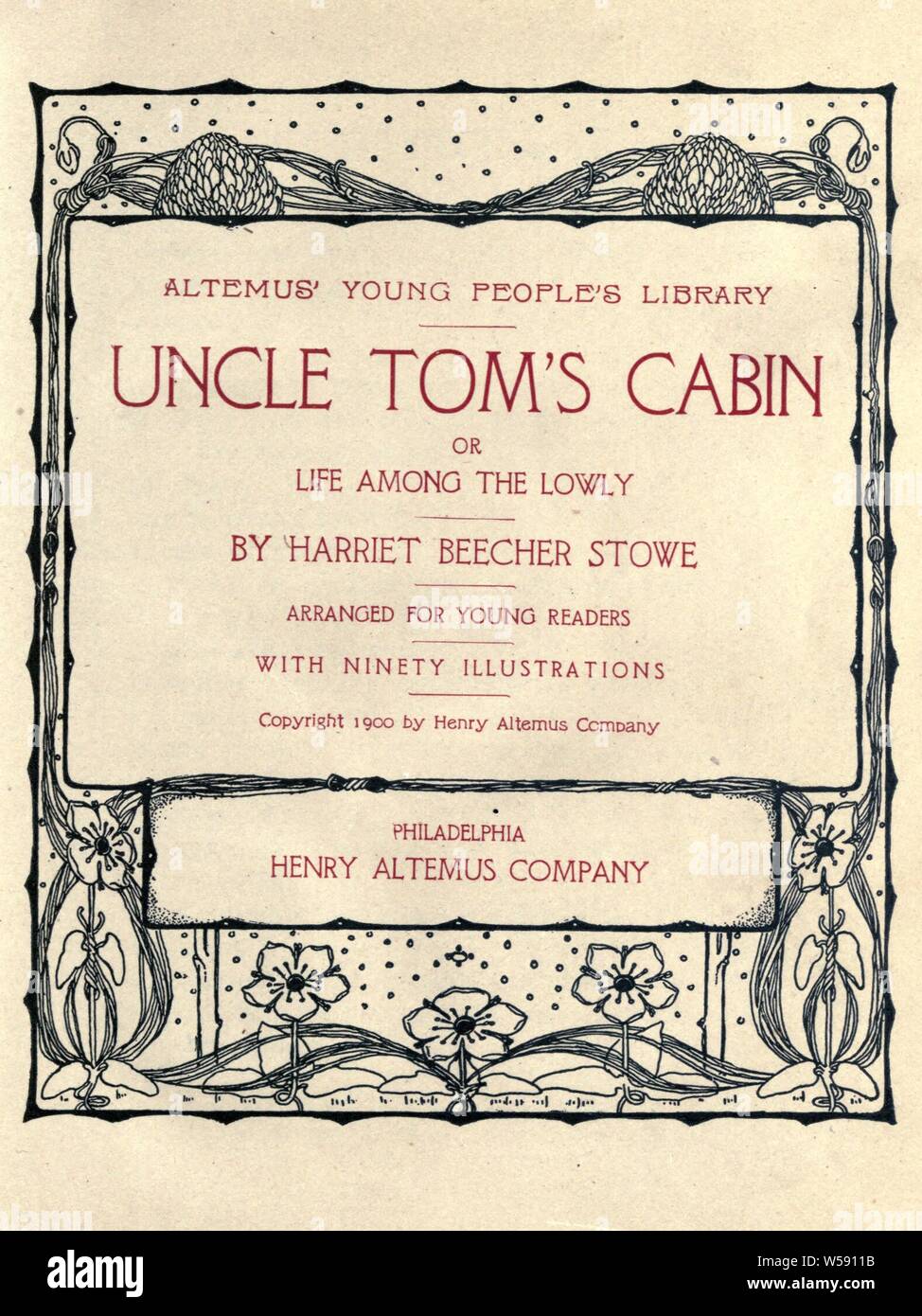 Harriet beecher stowe uncle tom's cabin hi-res stock photography and images - Alamy