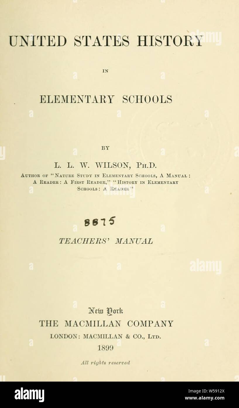 United States history in elementary schools : Wilson, Lucy Langdon ...