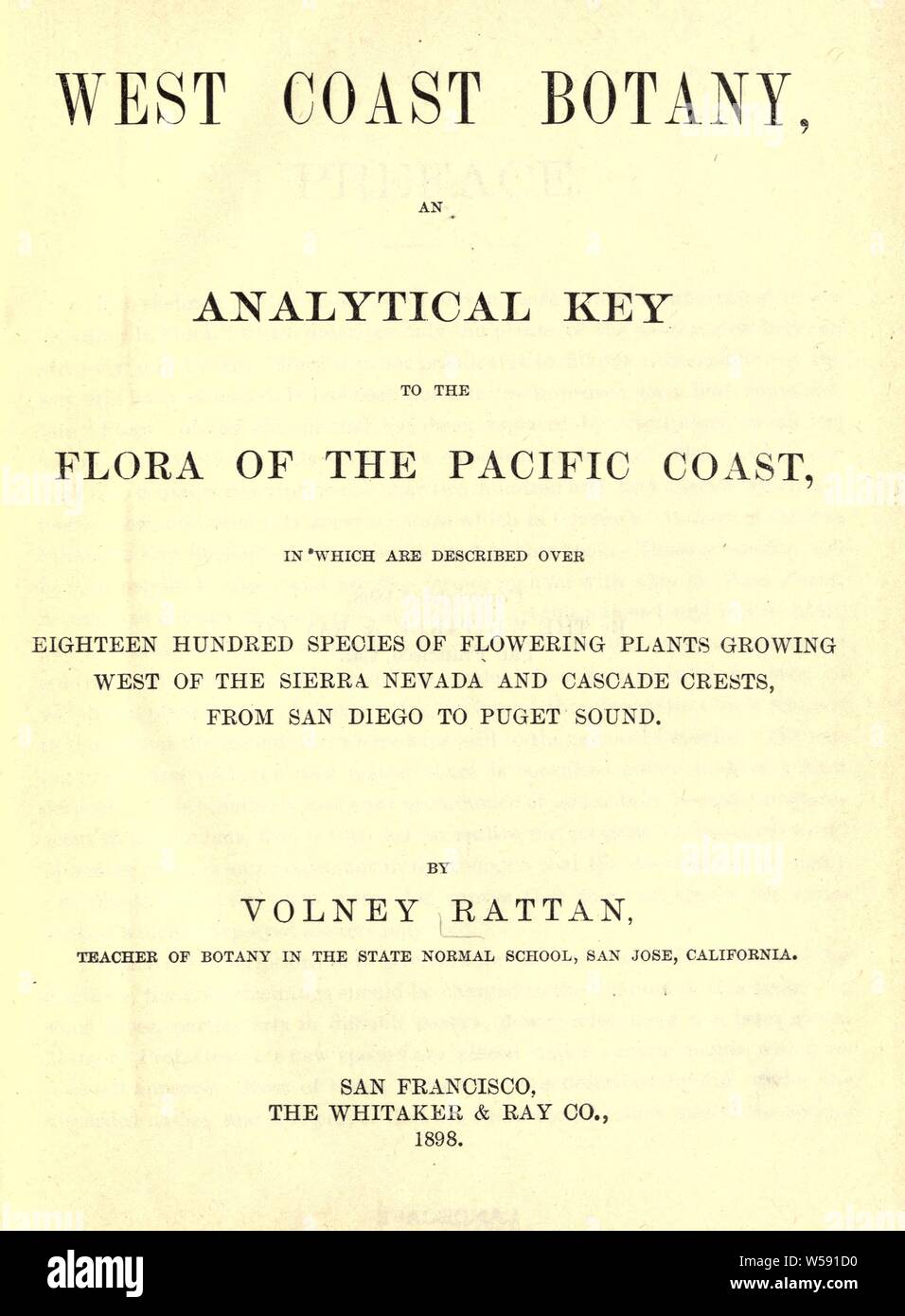 West Coast botany : an analytical key to the flora of the Pacific Coast ...