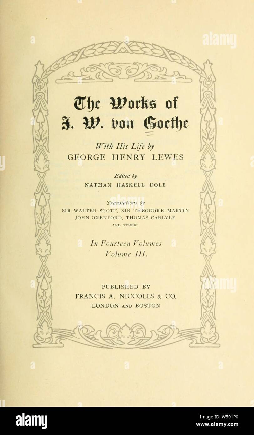 Johann wolfgang von goethe j hi-res stock photography and images - Alamy