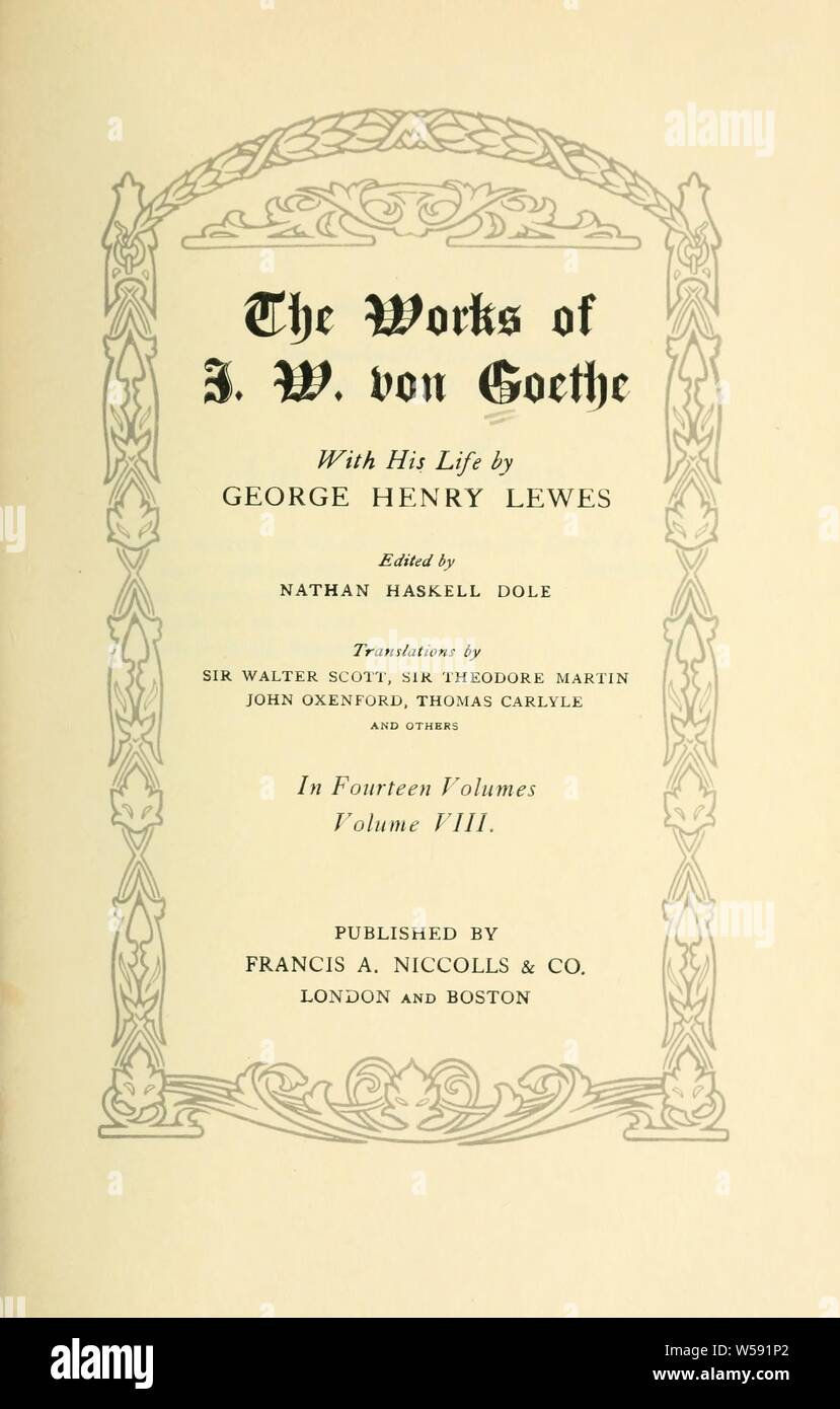 Johann wolfgang von goethe j hi-res stock photography and images - Alamy