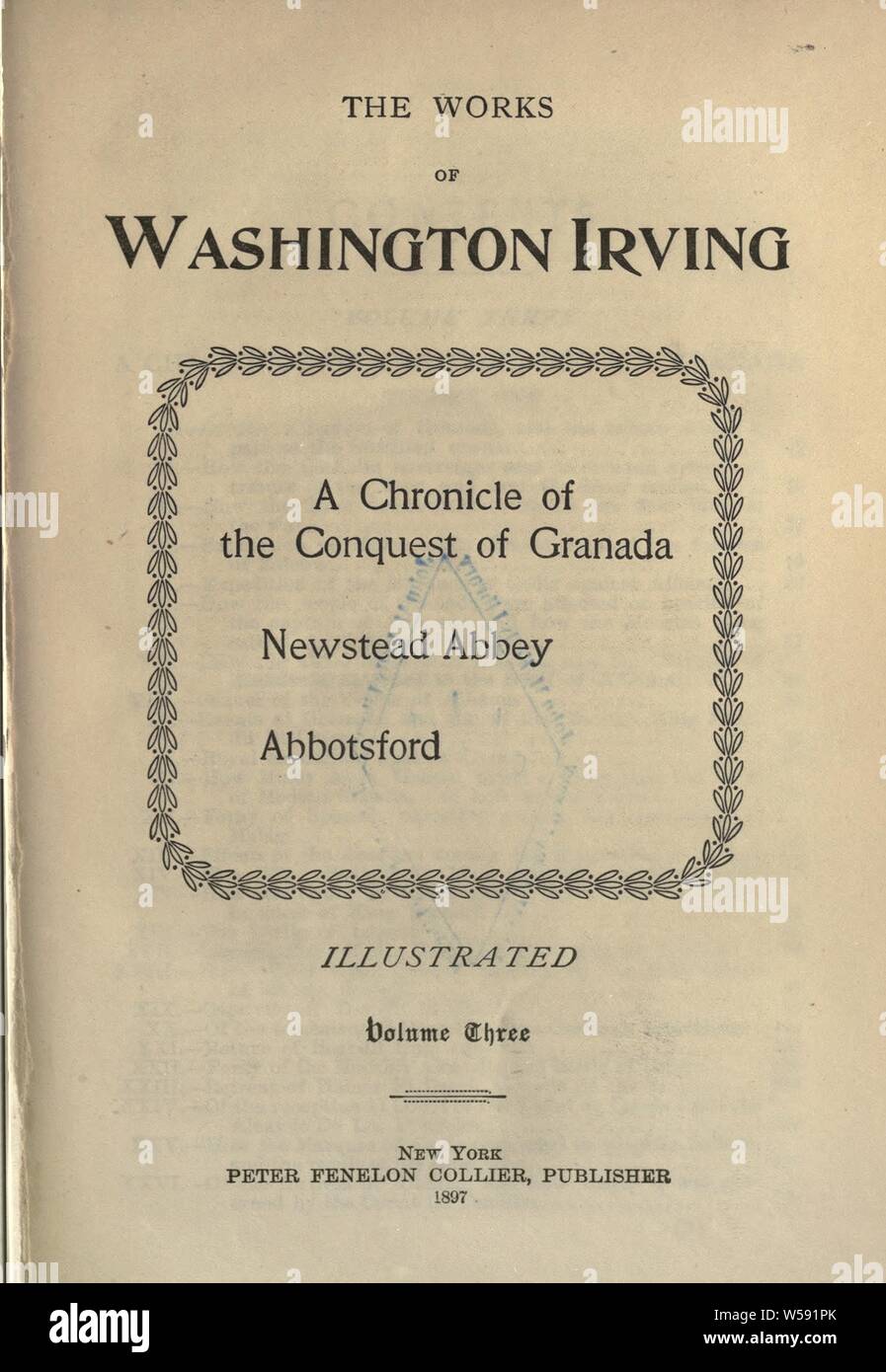 The works of Washington Irving : Irving, Washington, 1783-1859 Stock ...
