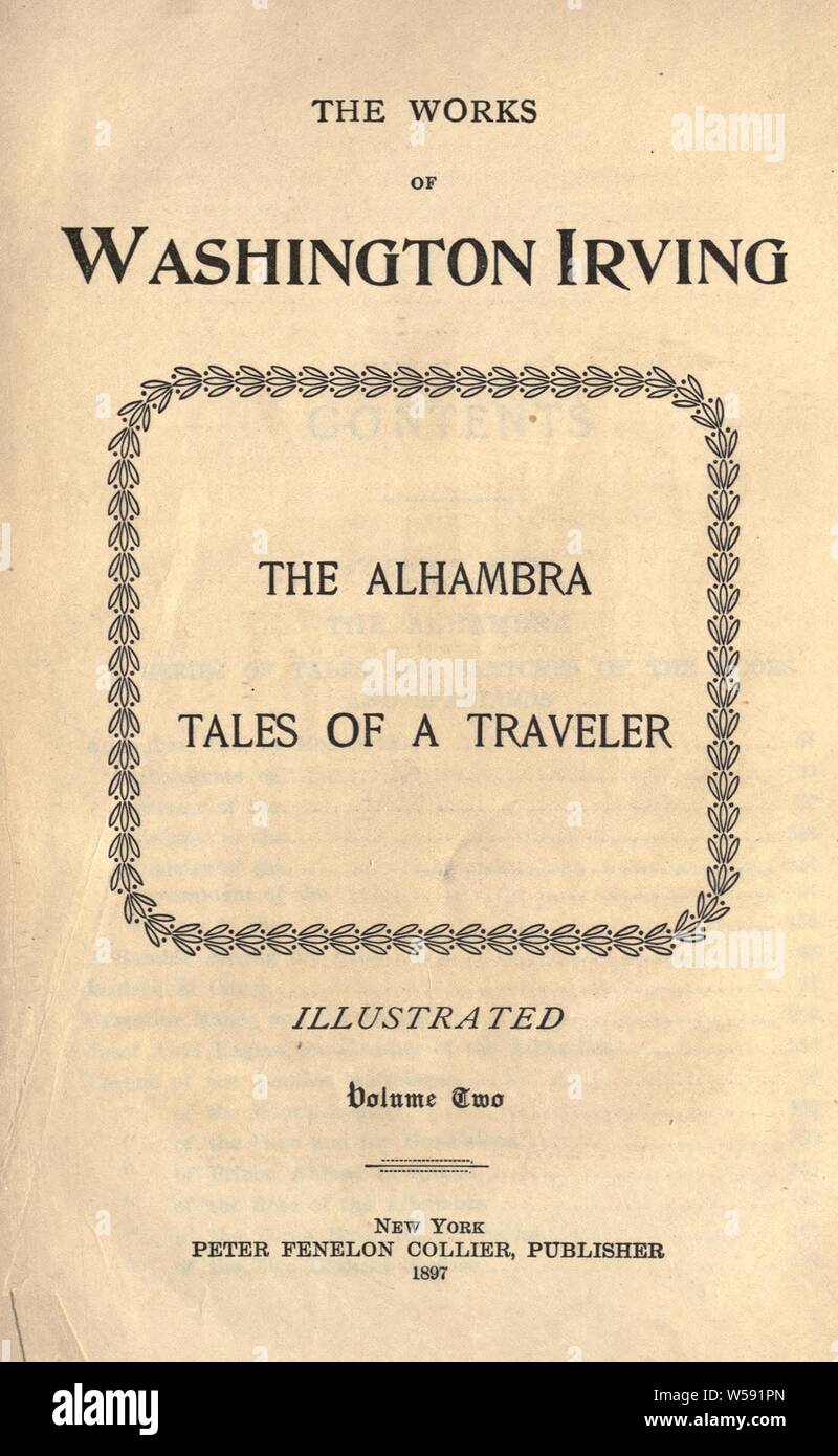 The works of Washington Irving : Irving, Washington, 1783-1859 Stock ...