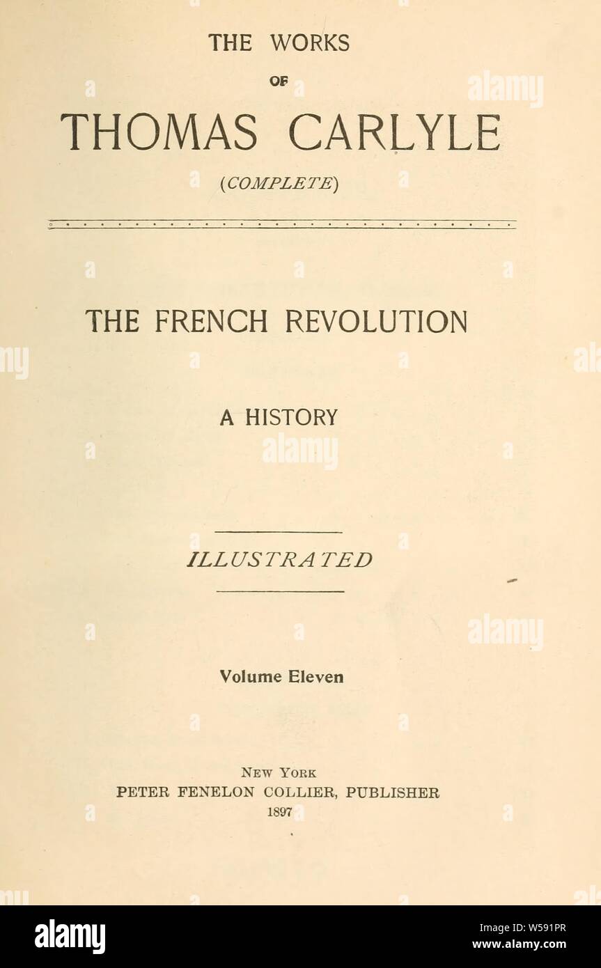 The works of Thomas Carlyle (complete) : Carlyle, Thomas, 1795-1881 ...