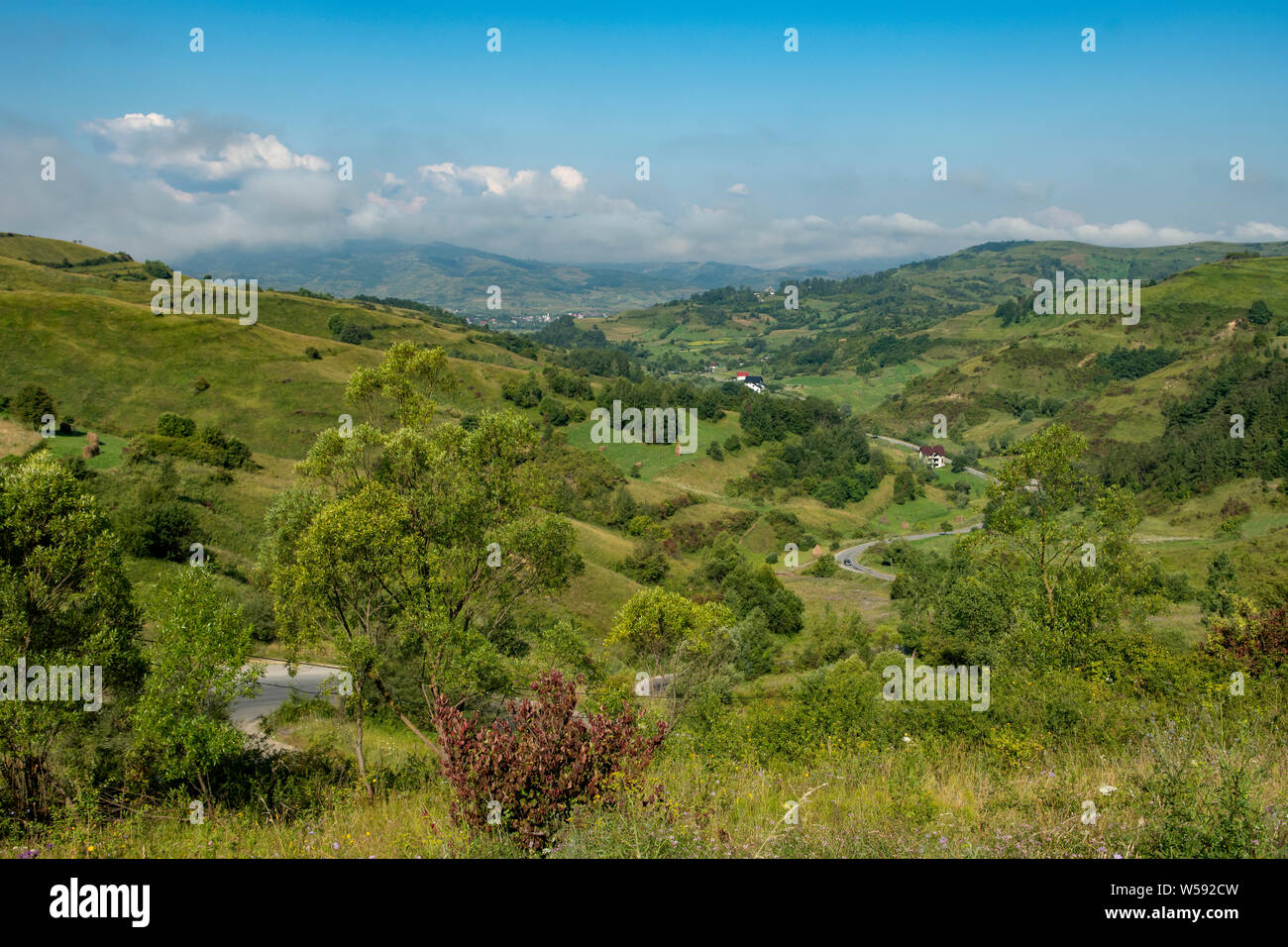 View of the Iza Valley, Maramures, Romania Stock Photo - Alamy