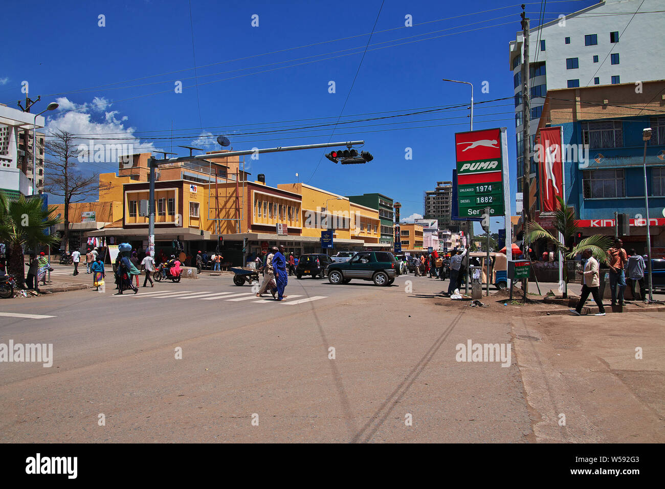 The street in Arusha city, Tanzania Stock Photo - Alamy