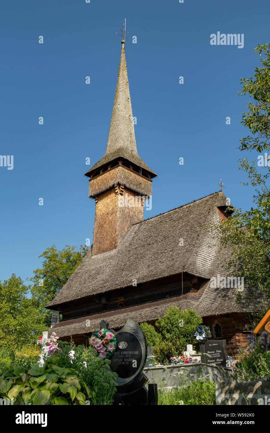 Wooden Church of the Holy Paraschiva, Desesti, Maramures, Romania Stock ...