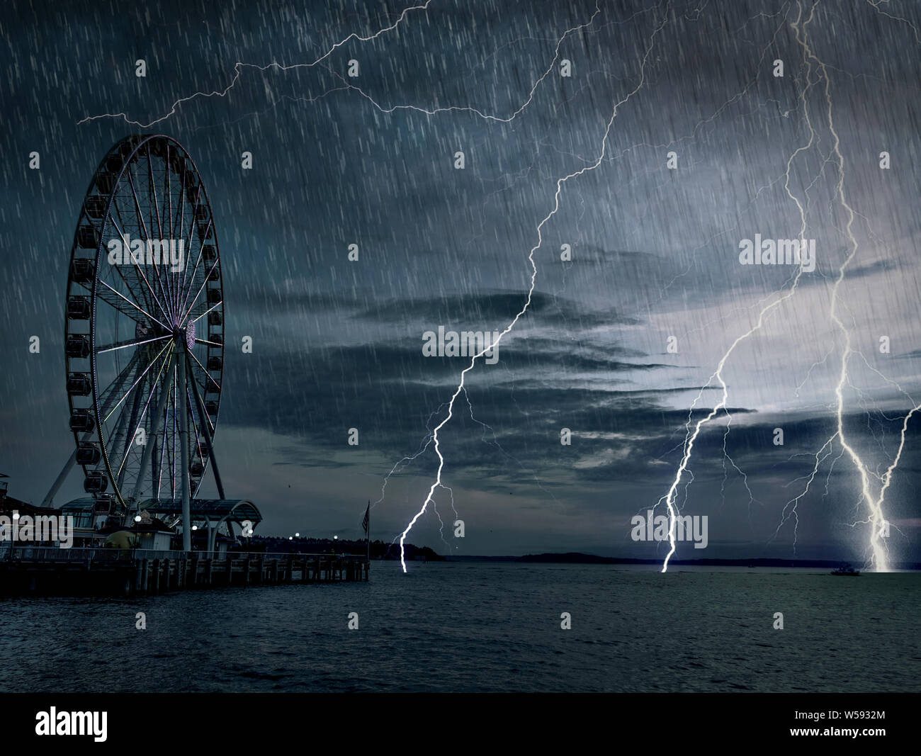 Wheel and LIghtning Stock Photo - Alamy