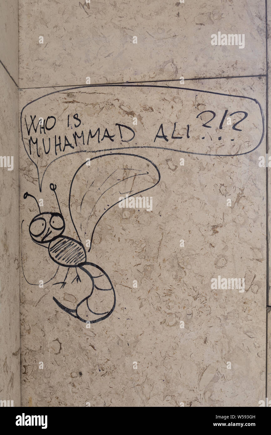 Graffiti with words Who is Muhammad Ali Stock Photo - Alamy