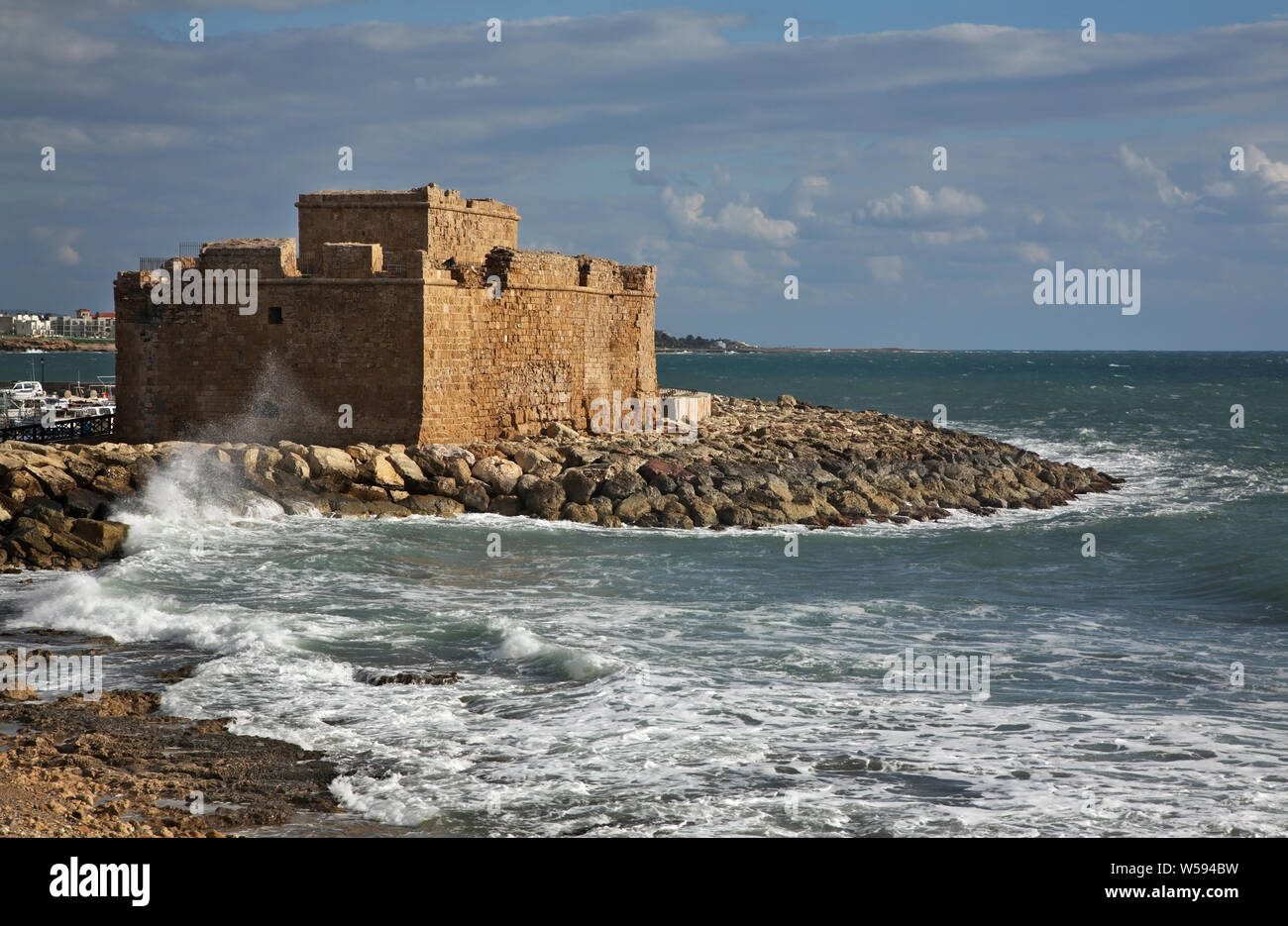 Castle in Pathos. Cyprus Stock Photo - Alamy
