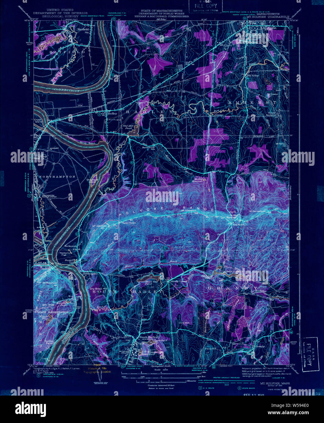 Massachusetts USGS Historical Topo Map MA Mt Holyoke 351924 1941 31680 ... Massachusetts USGS Historical Topo Map MA Mt Holyoke 351924 1941 31680 ...