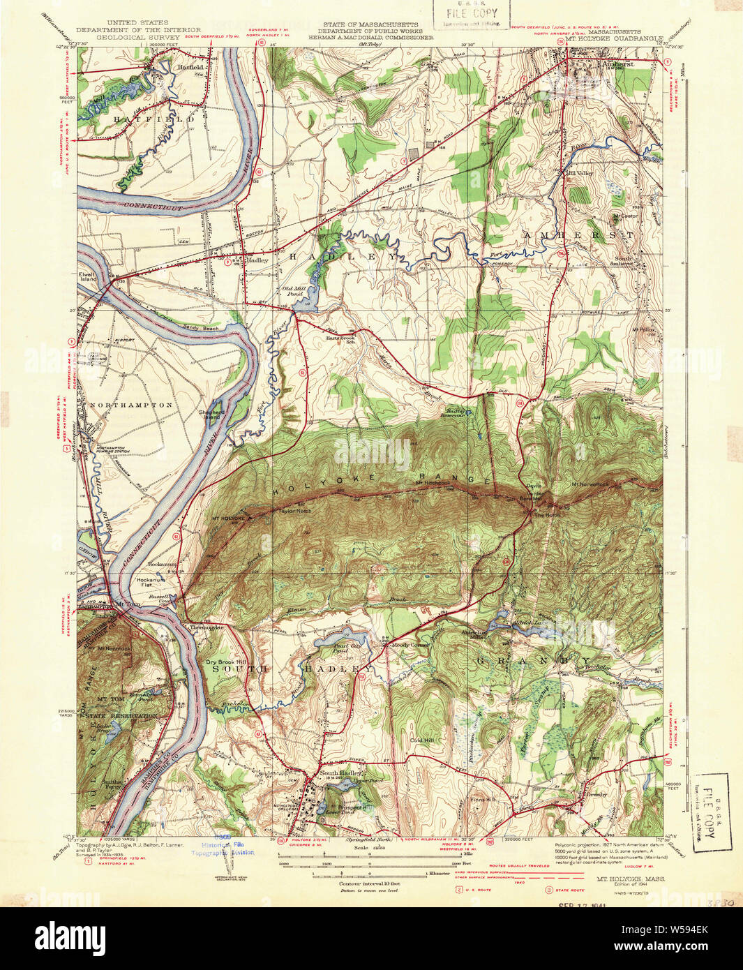 Holyoke massachusetts map hi-res stock photography and images - Alamy