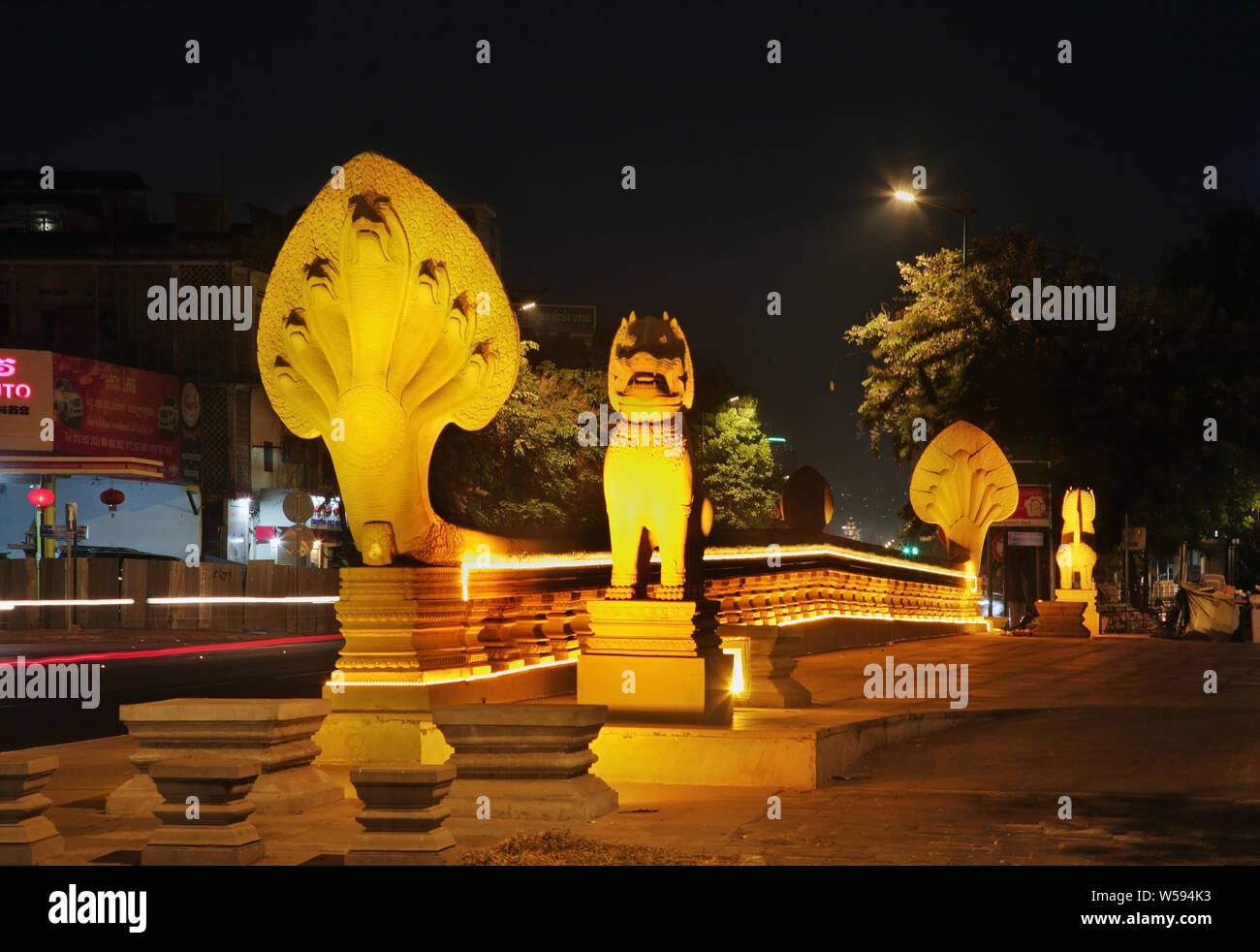 Bridge in Phnom Penh. Cambodia Stock Photo - Alamy