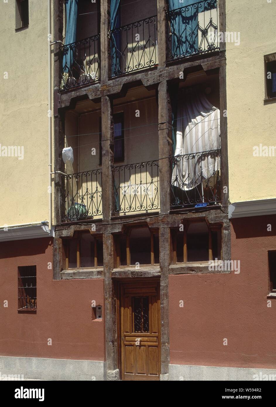 CORRALA RESTAURADA-BALCONES. Location: EXTERIOR. MADRID. SPAIN Stock ...