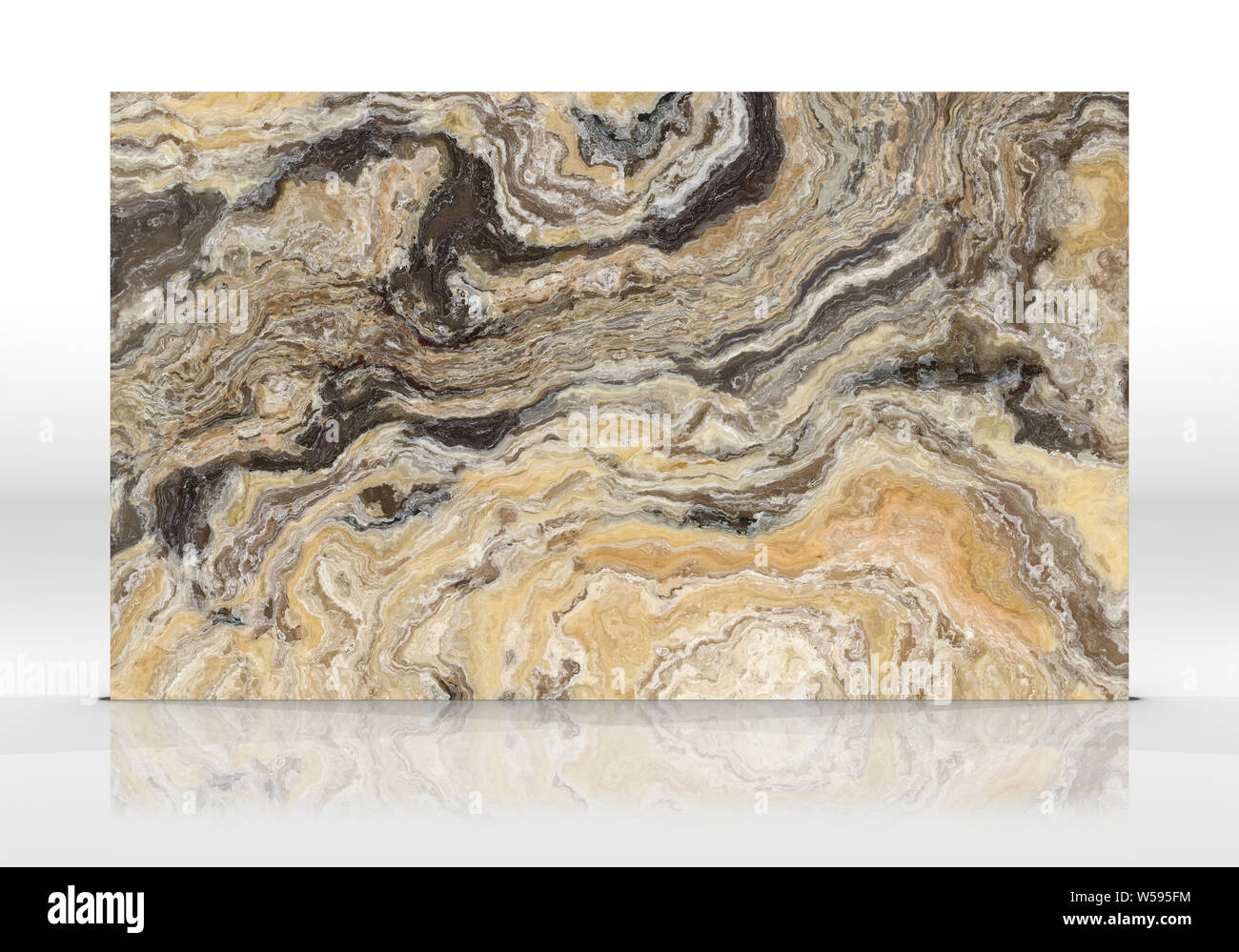 Multicolor marble tile standing on the white background with ...