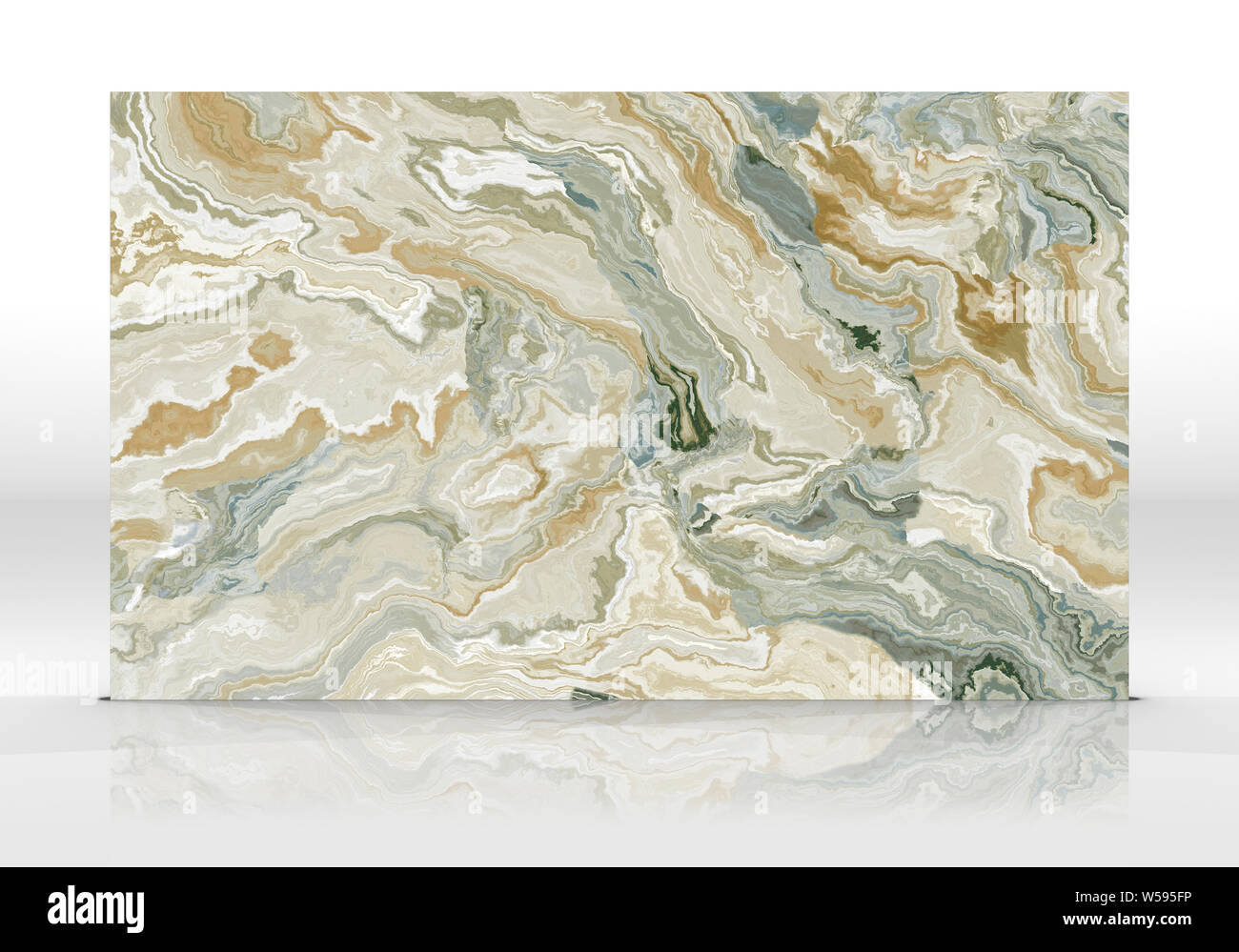 Multicolor marble tile standing on the white background with ...