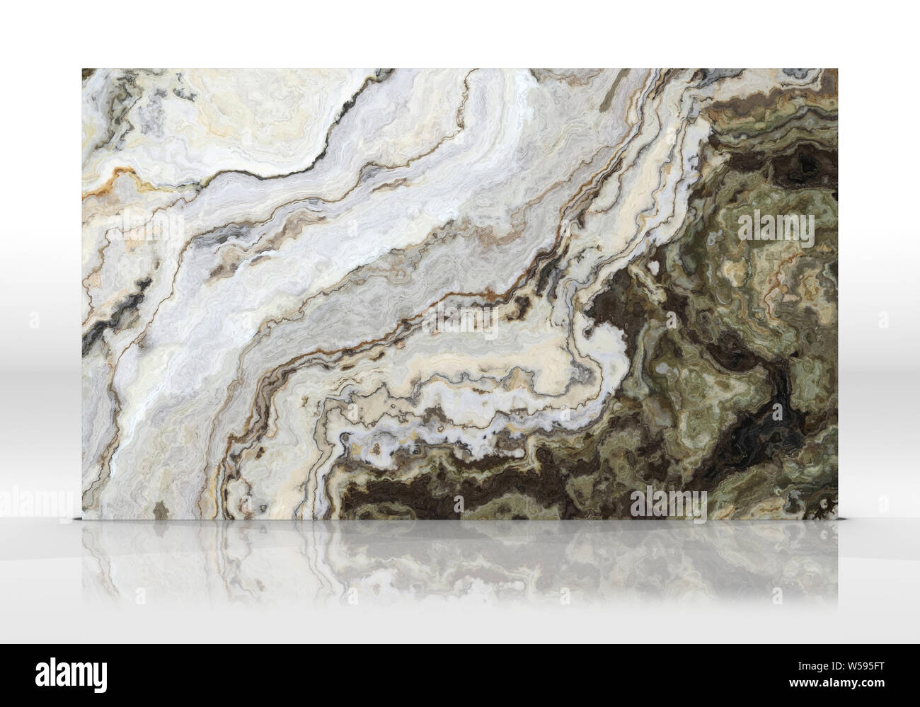 Multicolor marble tile standing on the white background with ...