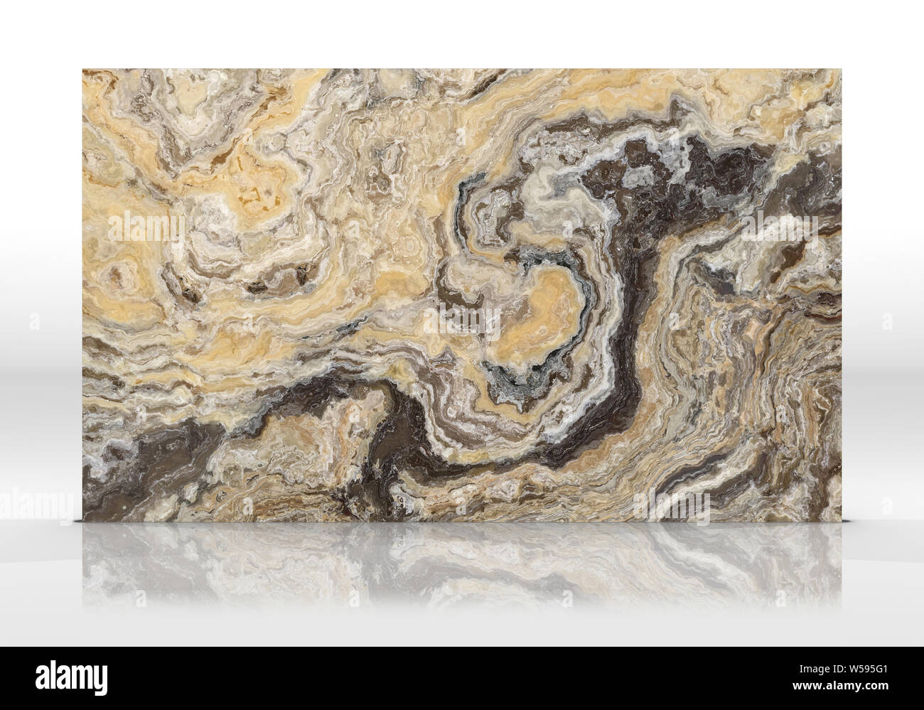 Multicolor marble tile standing on the white background with ...