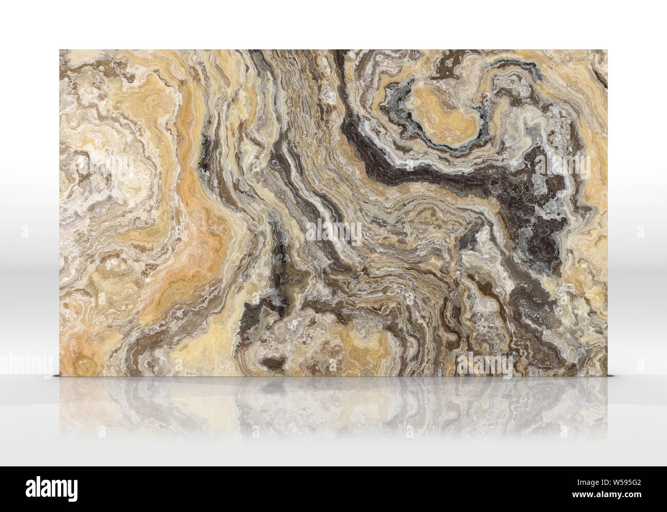 Multicolor marble tile standing on the white background with ...