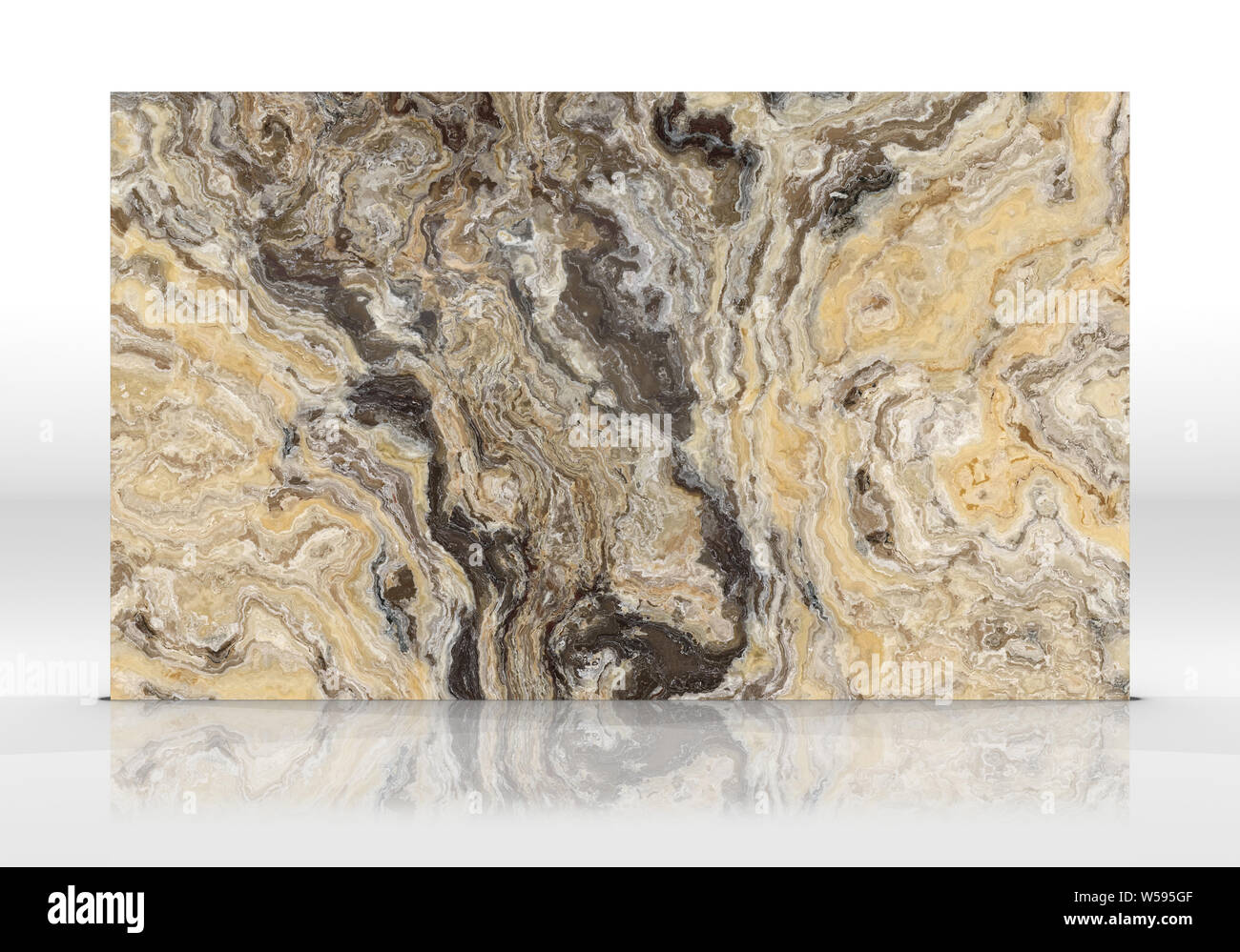 Multicolor marble tile standing on the white background with ...