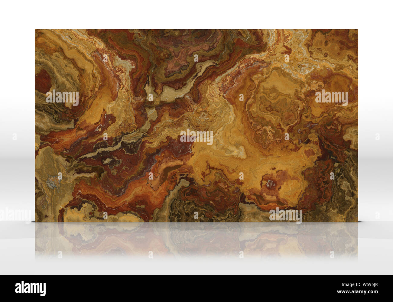 Multicolor marble tile standing on the white background with ...