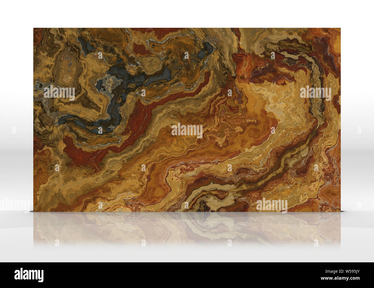 Multicolor marble tile standing on the white background with ...