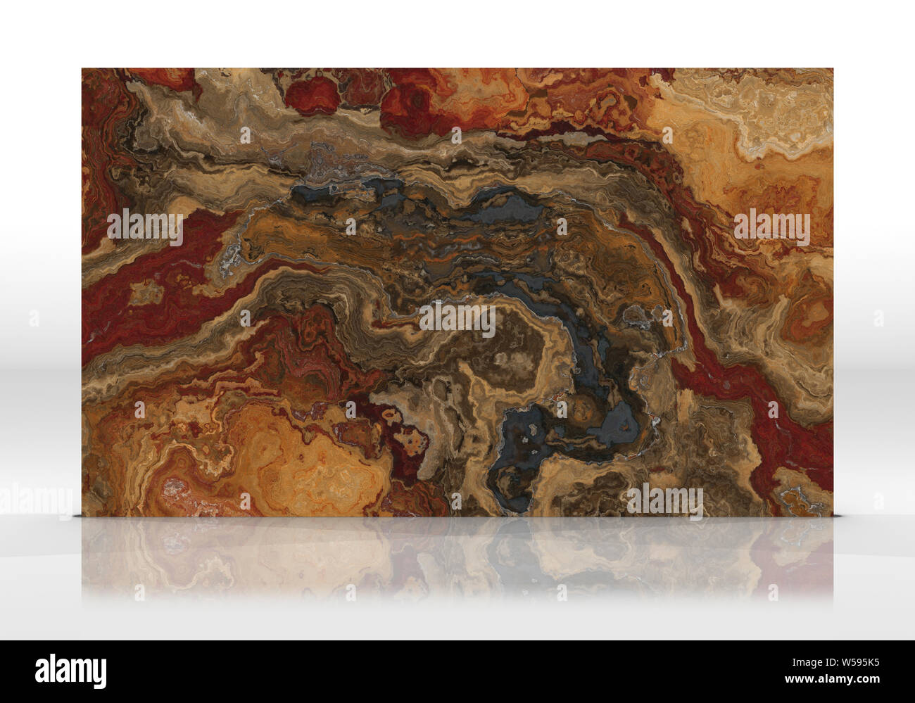 Multicolor marble tile standing on the white background with ...