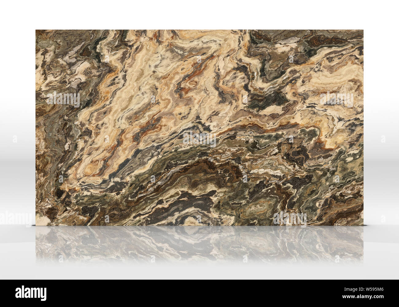 Multicolor marble tile standing on the white background with ...