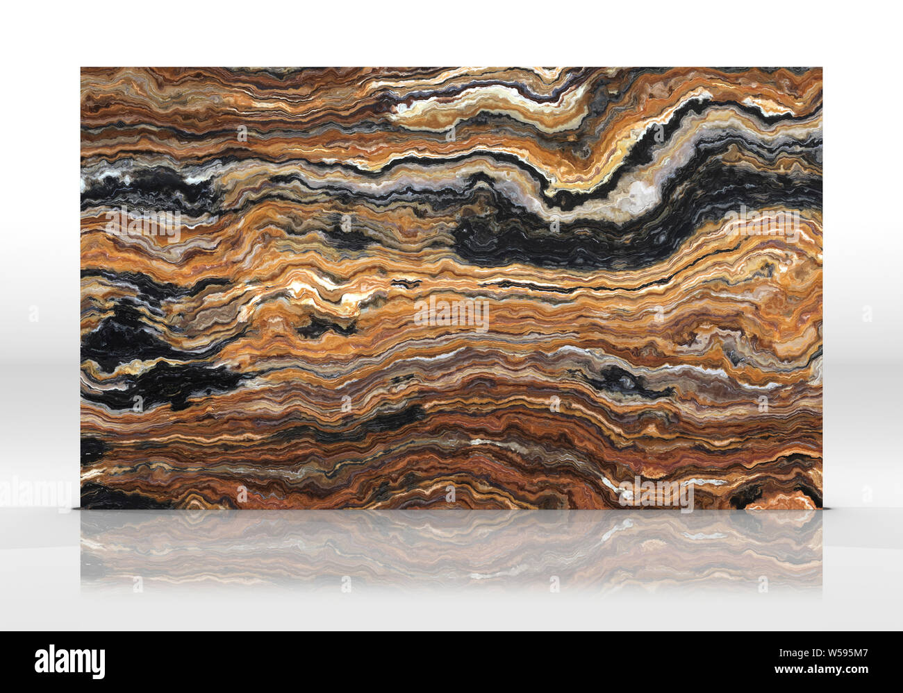 Multicolor marble tile standing on the white background with ...