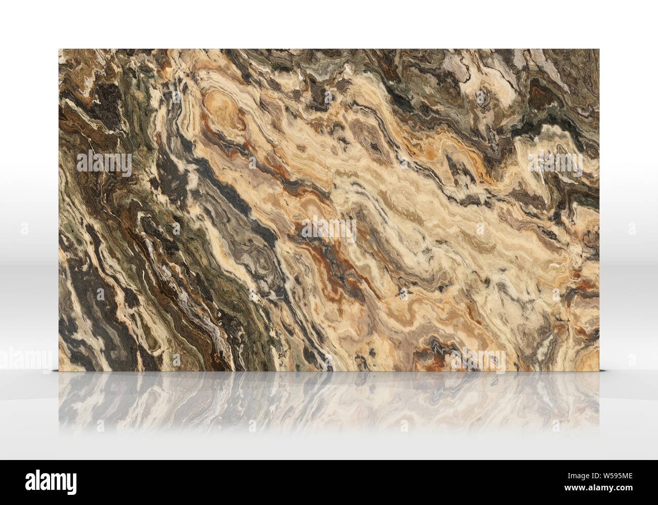 Multicolor marble tile standing on the white background with ...
