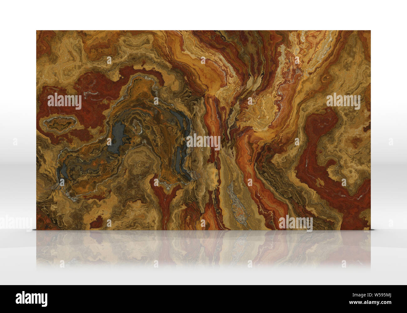 Multicolor marble tile standing on the white background with ...