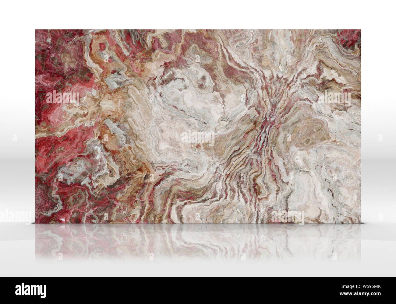 Multicolor marble tile standing on the white background with ...