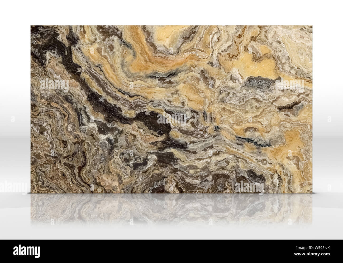 Multicolor marble tile standing on the white background with ...