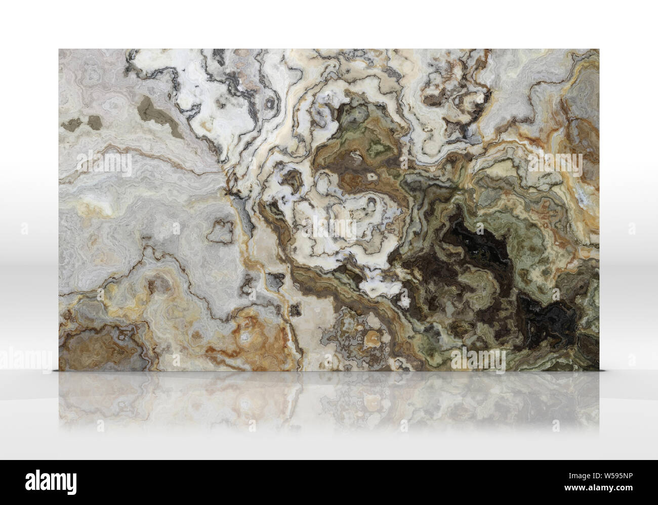 Multicolor marble tile standing on the white background with ...