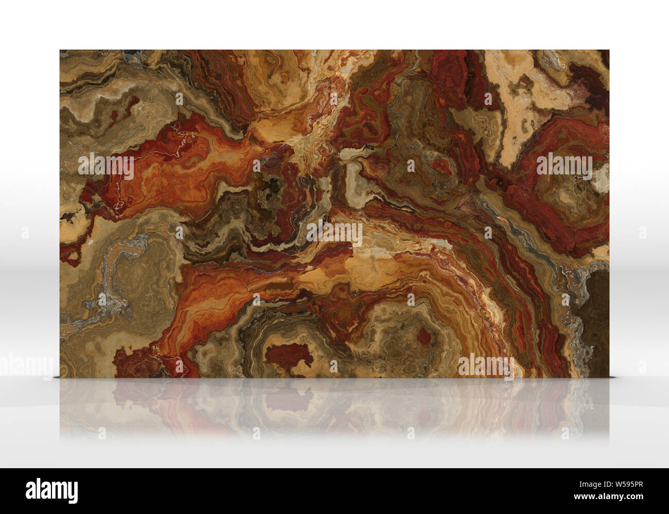 Multicolor marble tile standing on the white background with ...