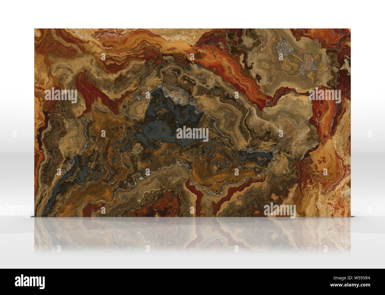 Multicolor marble tile standing on the white background with ...