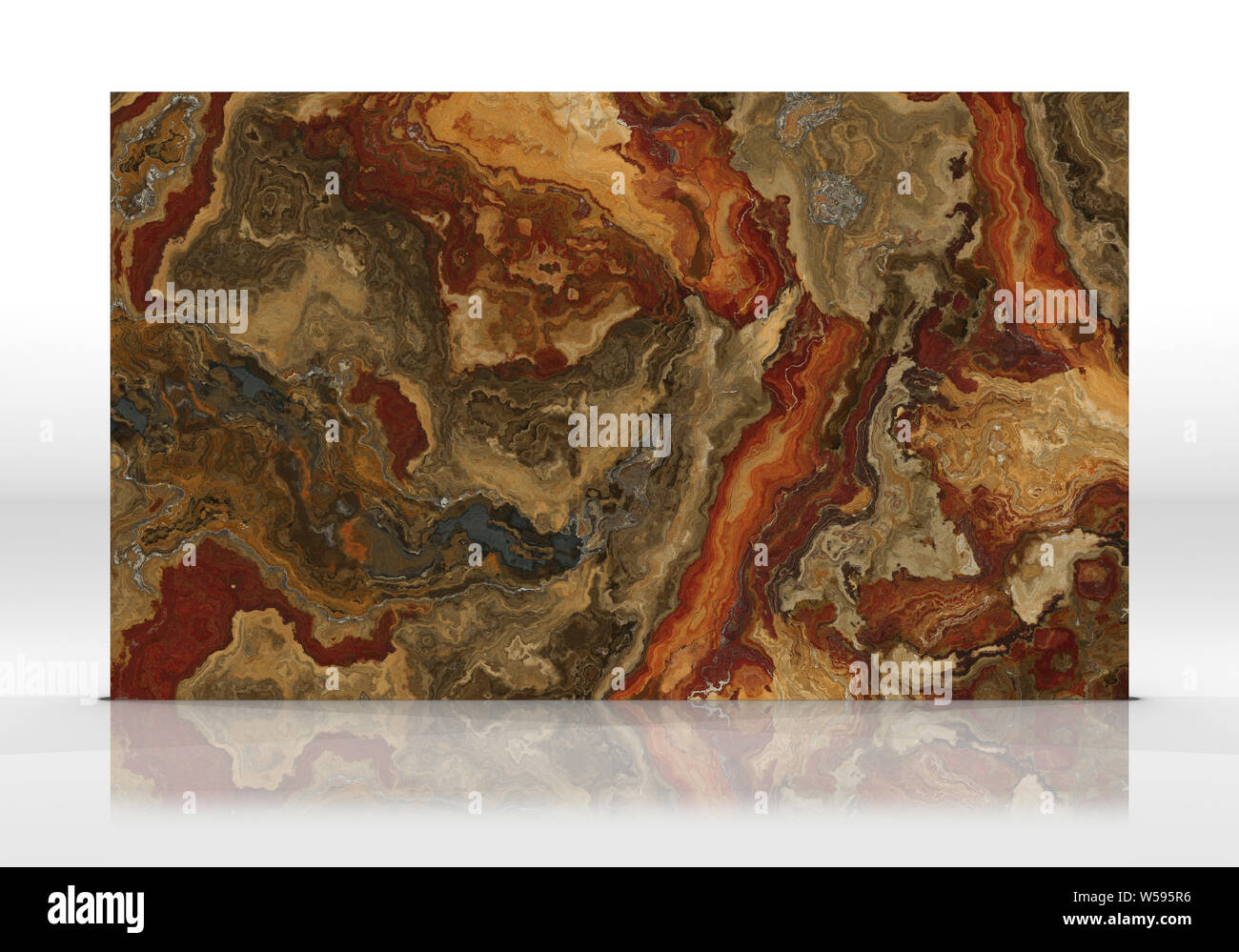 Multicolor marble tile standing on the white background with ...