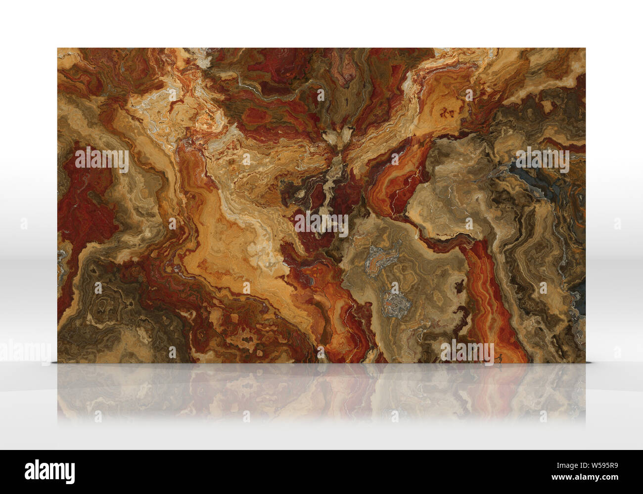 Multicolor marble tile standing on the white background with ...