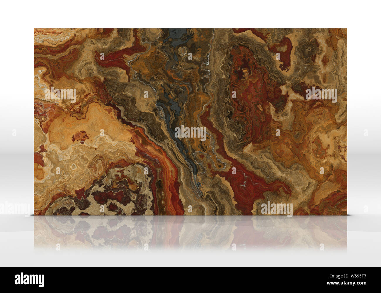 Multicolor marble tile standing on the white background with ...