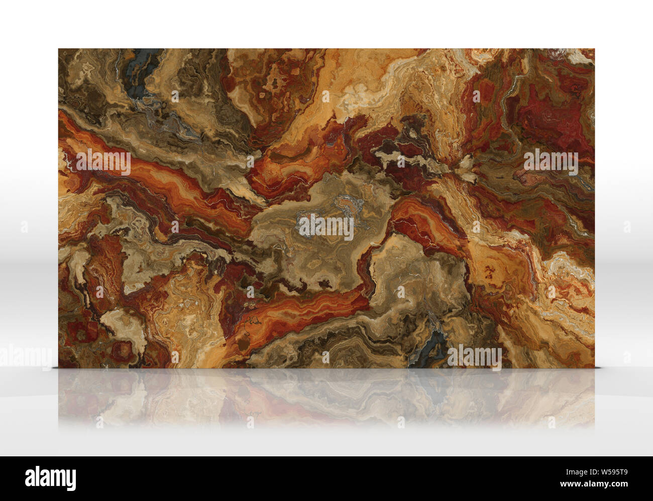 Multicolor marble tile standing on the white background with ...