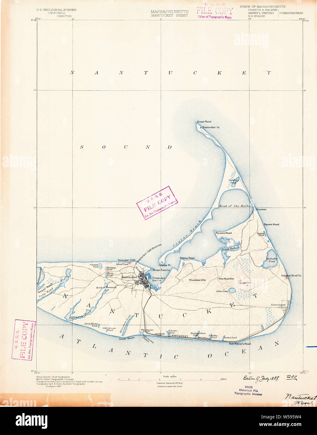Nantucket massachusetts map hi-res stock photography and images - Alamy