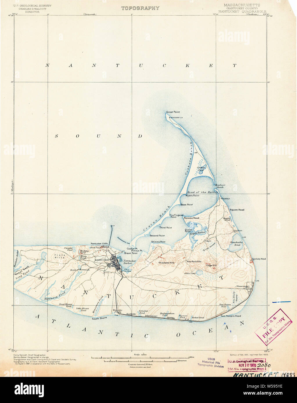 Historical map of nantucket hi-res stock photography and images - Alamy