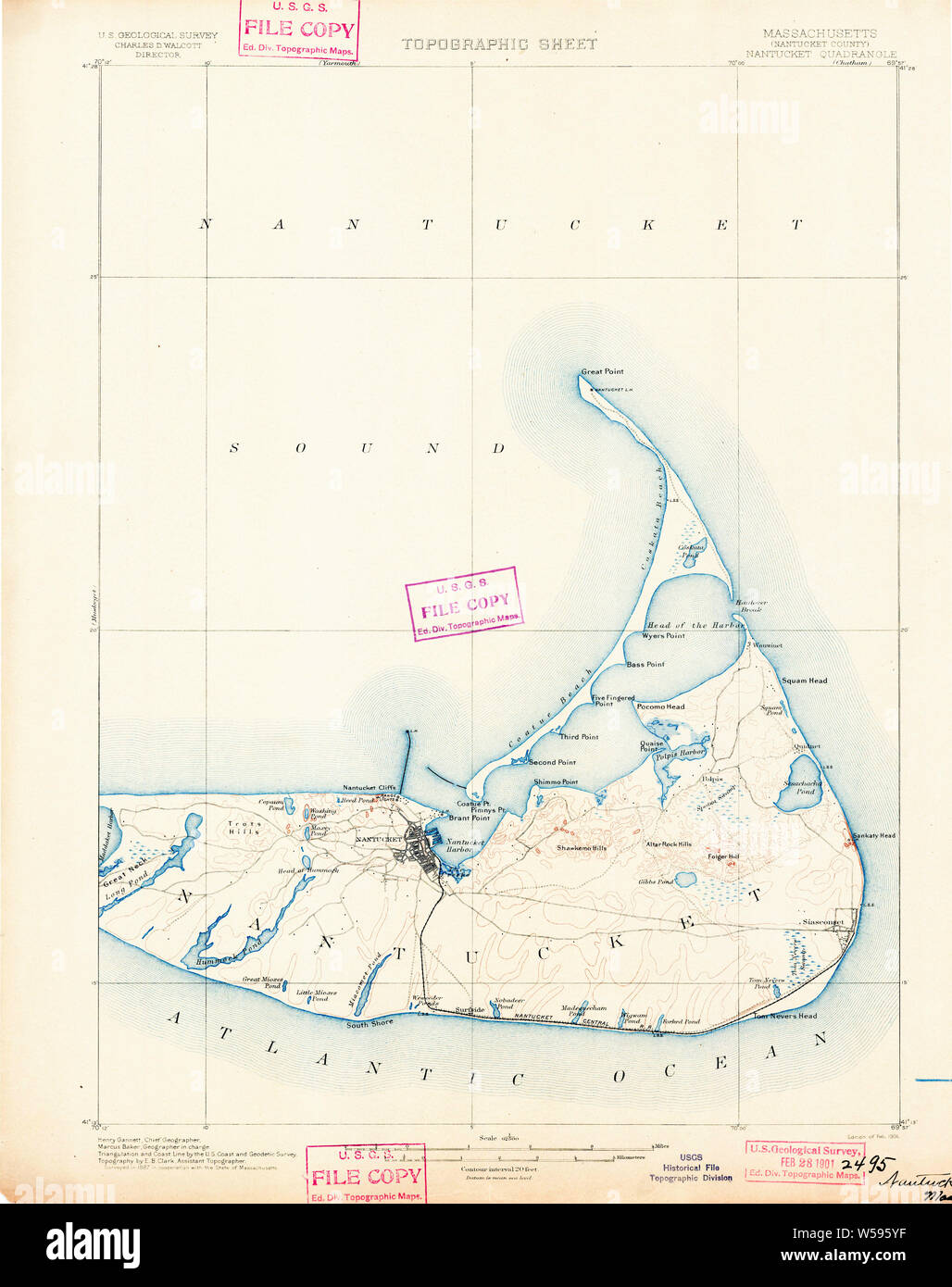 Historical map of nantucket hi-res stock photography and images - Alamy