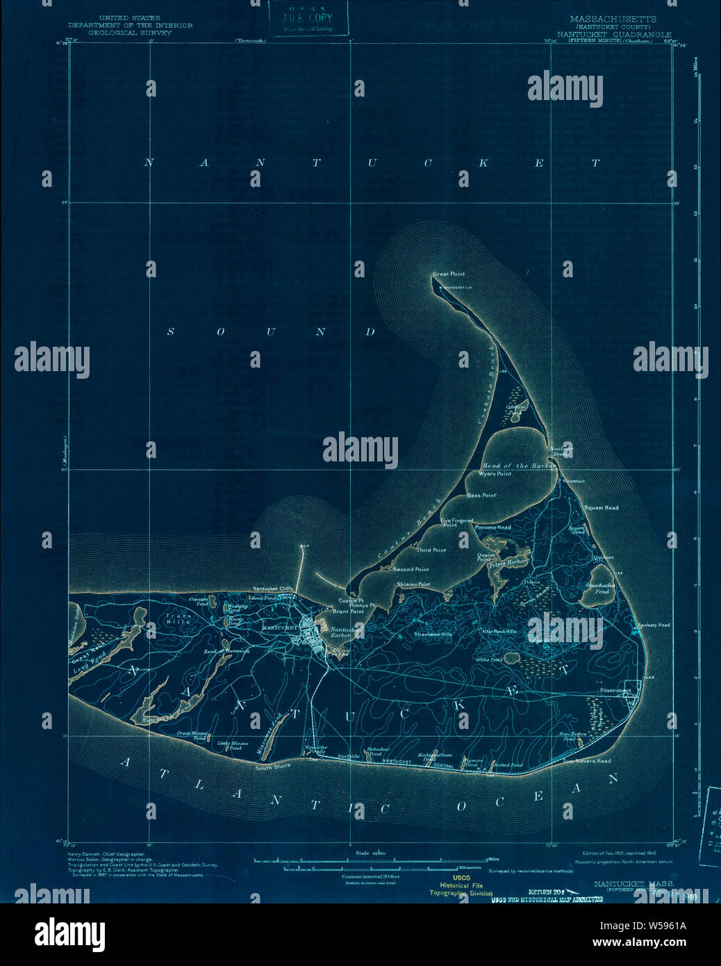 Historical map of nantucket hi-res stock photography and images - Alamy