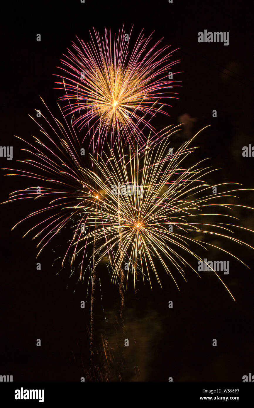 Fireworks with reflection Stock Photo - Alamy