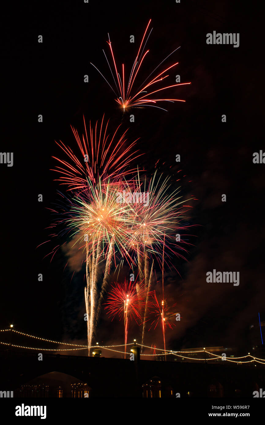 Fireworks with reflection Stock Photo - Alamy