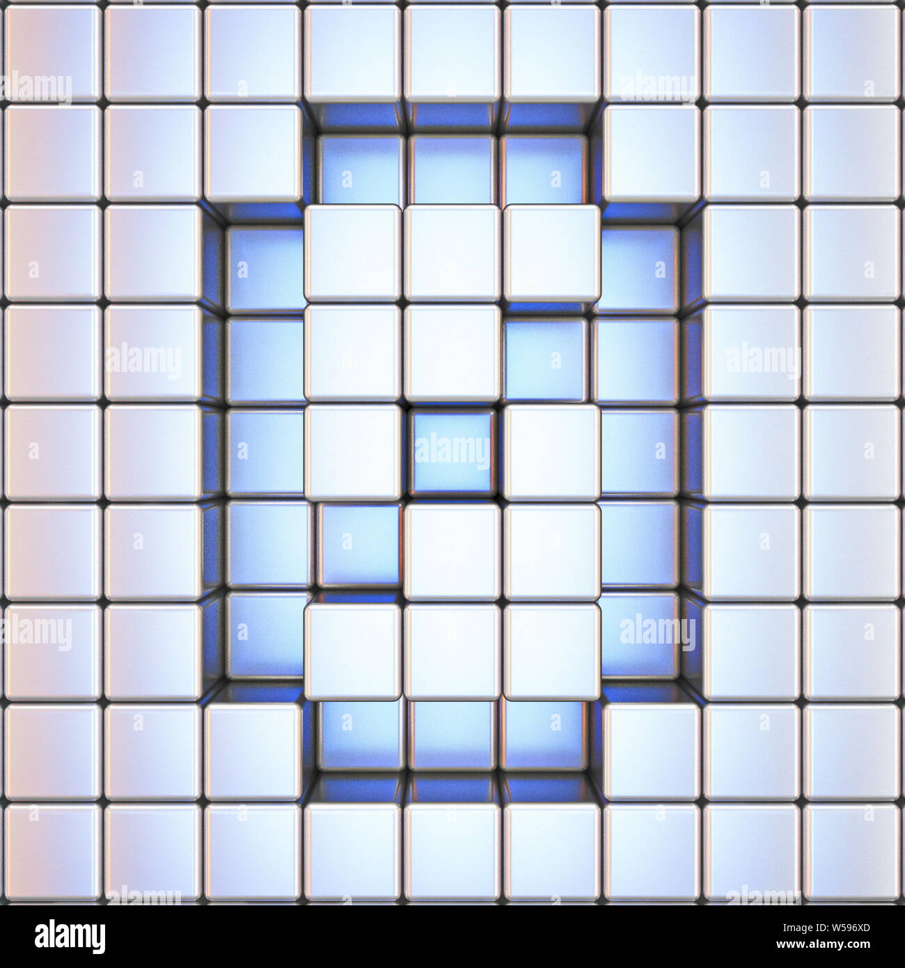 Cube grid Number 0 ZERO 3D render illustration Stock Photo - Alamy