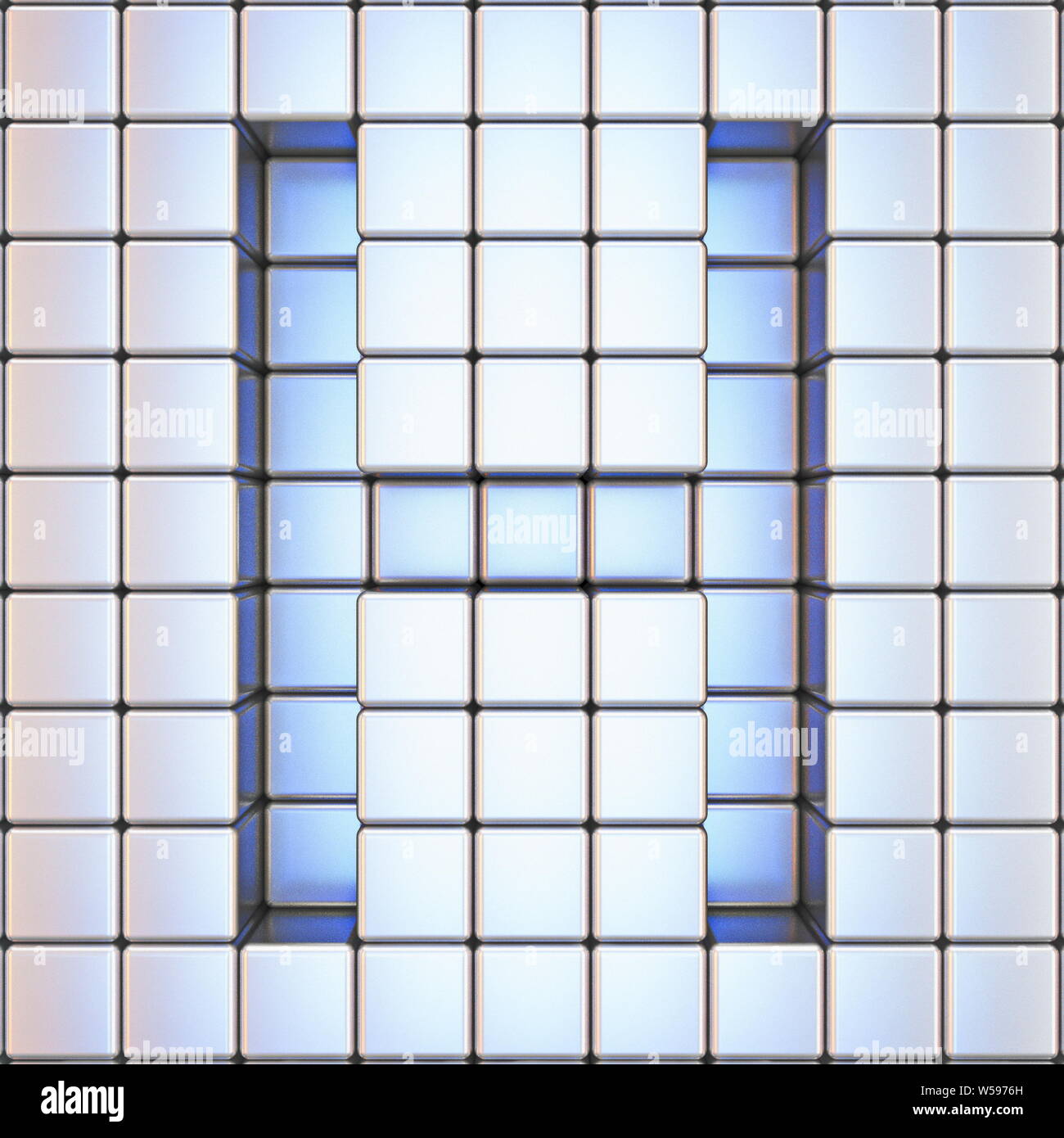 Cube grid Letter H 3D render illustration Stock Photo - Alamy