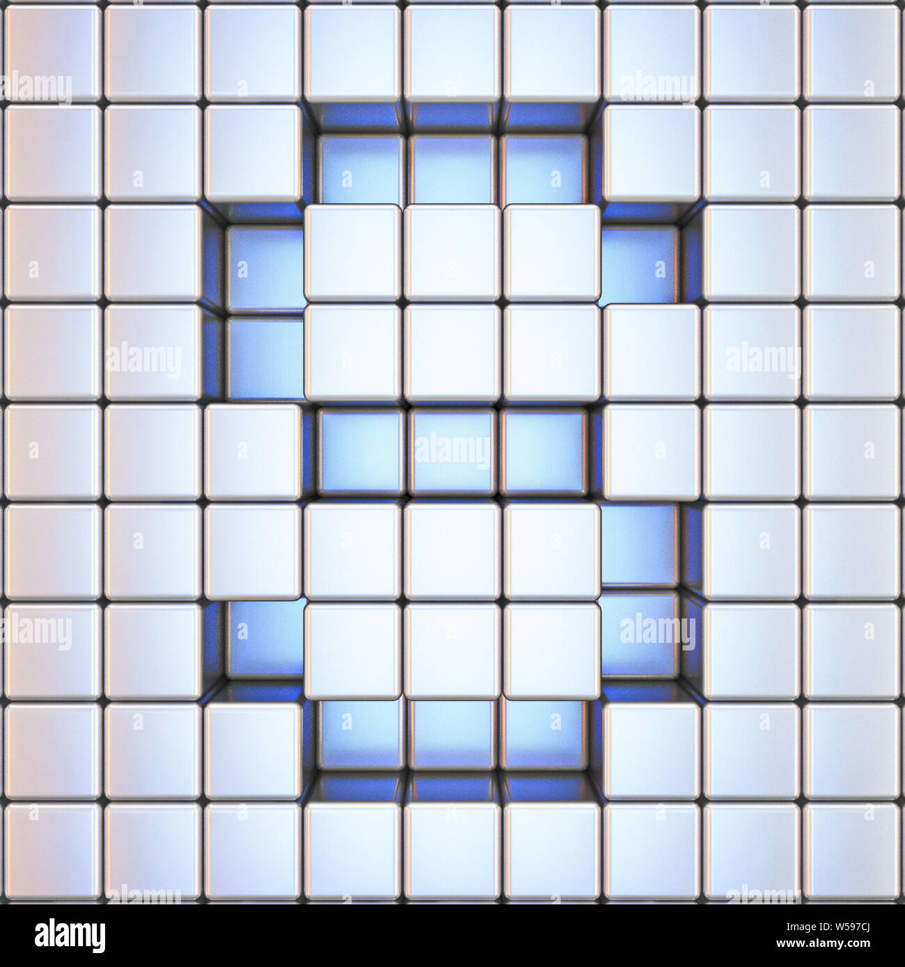 Cube grid Letter S 3D render illustration Stock Photo - Alamy