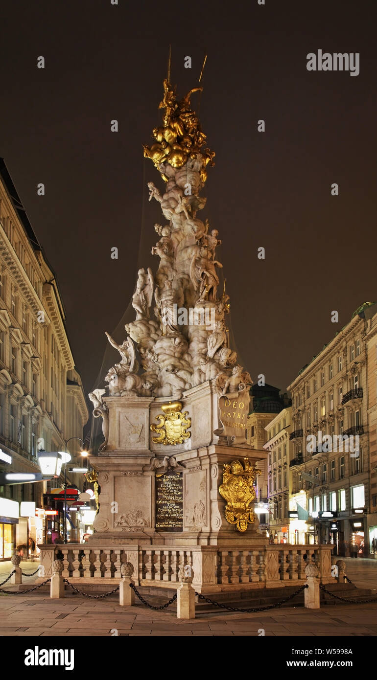 Plague Column (Pestsaule) in Vienna. Austria Stock Photo - Alamy
